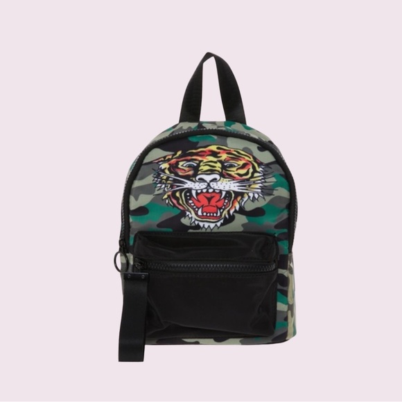 Ed Hardy | Bags | Nwt Ed Hardy Green Camo Mini Tiger Backpack | Poshmark